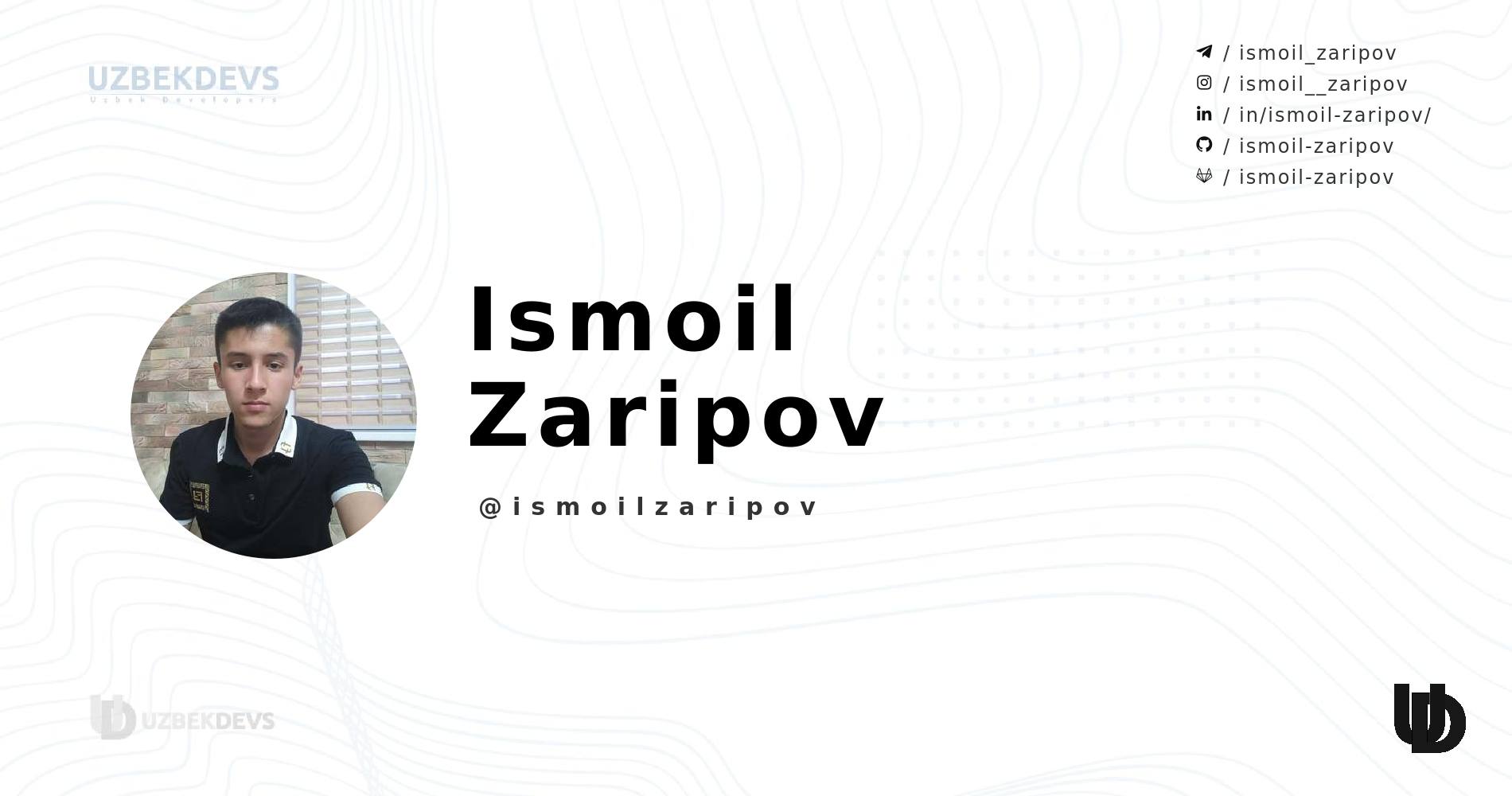 Ismoil Zaripov (@ismoilzaripov) ` ning ish e'lonlari - UzbekDevs
