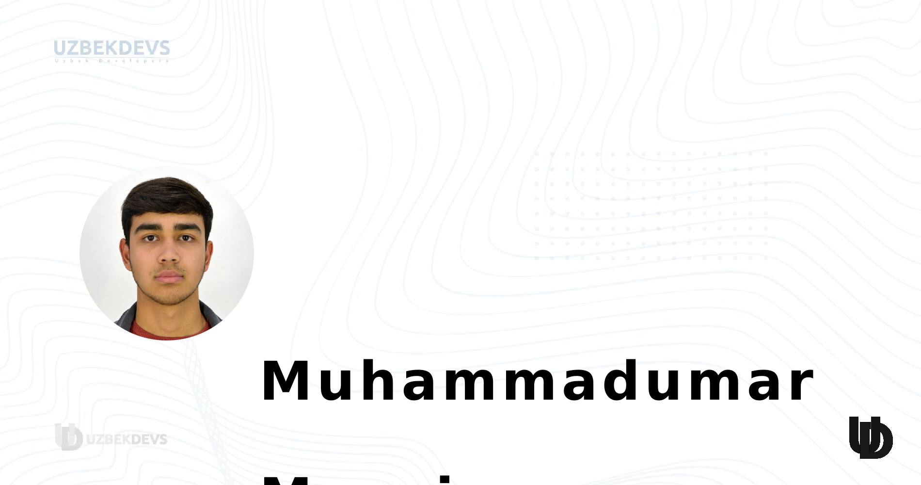 Muhammadumar Musajonov (@m_musajonov) ` ning kurs e'lonlari - UzbekDevs