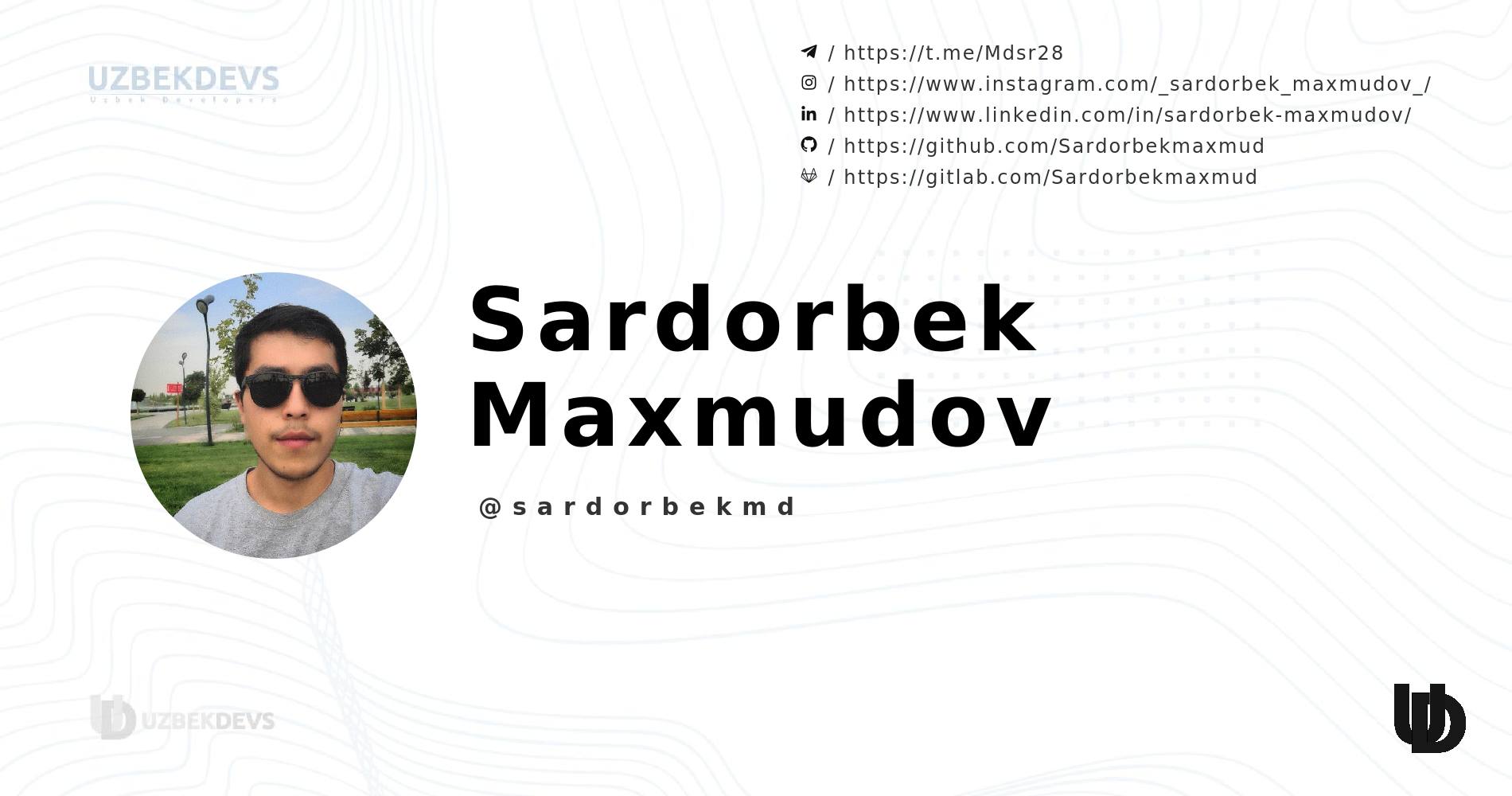 Sardorbek Maxmudov (@sardorbekmd) - UzbekDevs