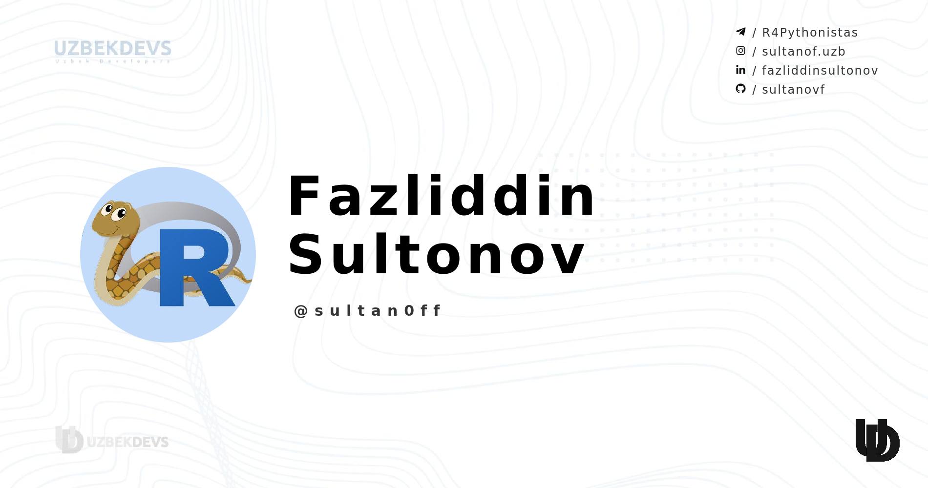 Fazliddin Sultonov (@sultan0ff) - UzbekDevs