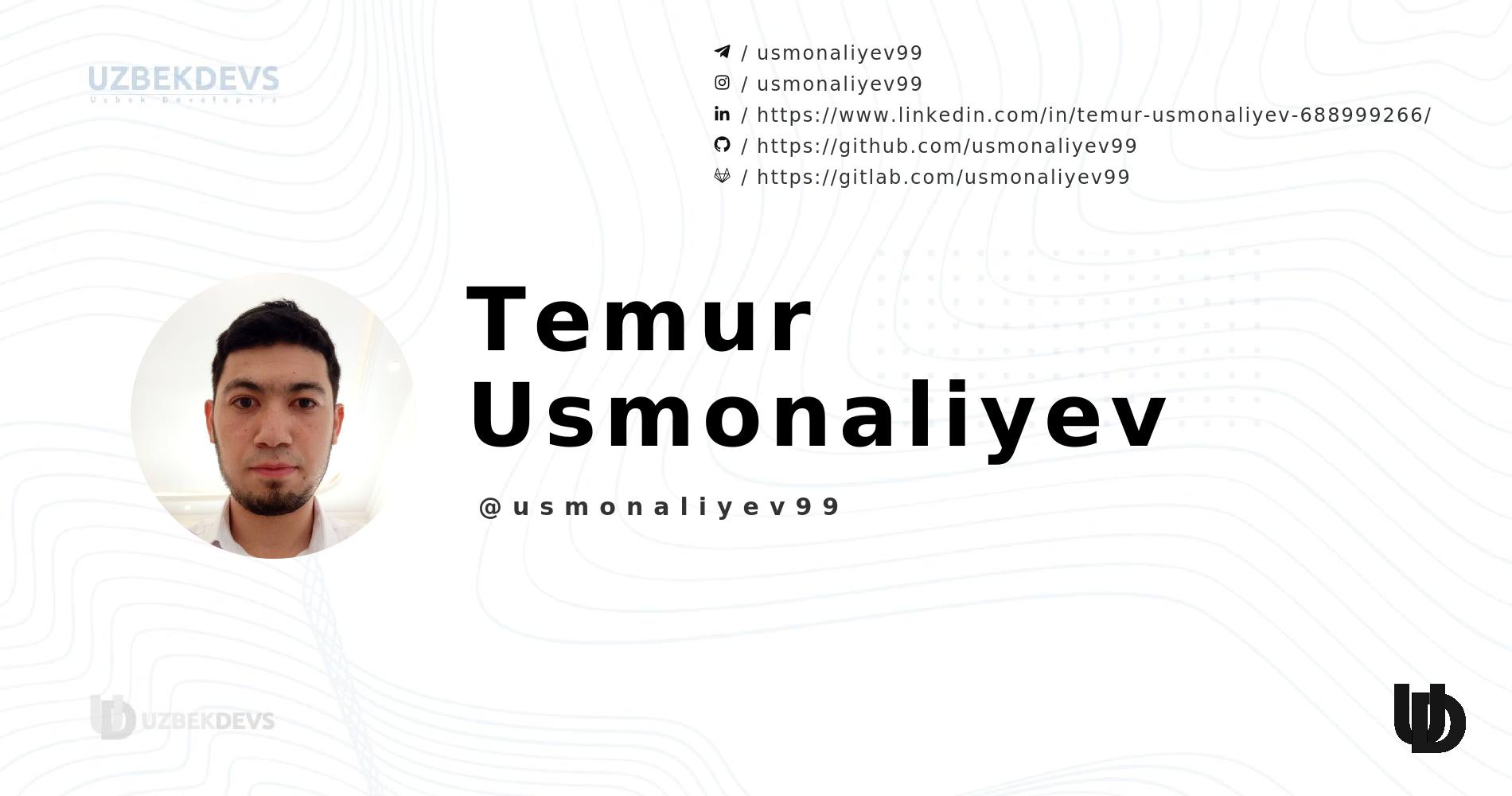 Temur Usmonaliyev (@usmonaliyev99) - UzbekDevs