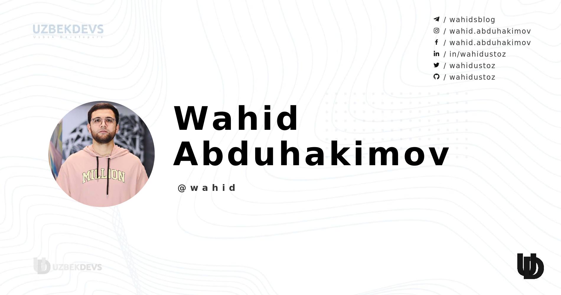 Wahid Abduhakimov (@wahid) - UzbekDevs